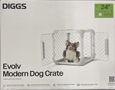 Evolv Dog Crate - Slim, Durable Dog Kennel with Removable Ceiling Panel ...