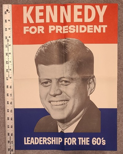 John Jack F. Kennedy JFK Political Campaign POSTER Small Size Democrat ...