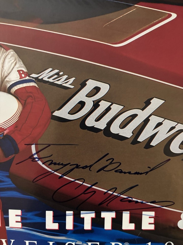 Vintage Miss Budweiser Hydroplane Seafair Poster Signed By Driver Chip ...