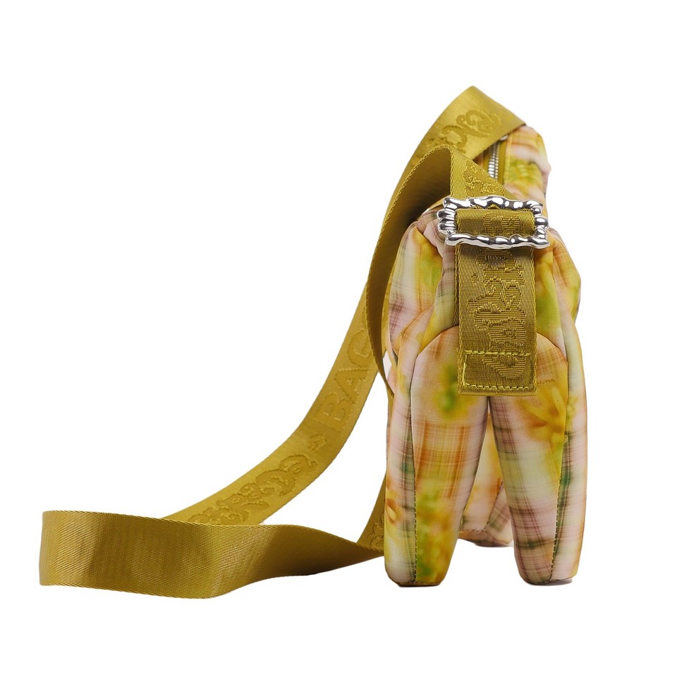 BAGGU X Collina Strada Horse Yellow Boxer Plaid Crossbody Shoulder Pony ...