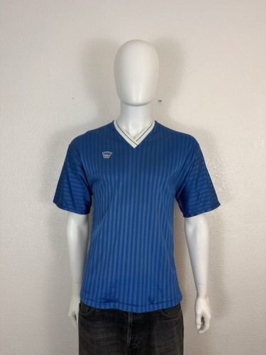 Vintage KOPA Soccer Jersey Blue Striped V-Neck Shirt Men’s Size M | eBay