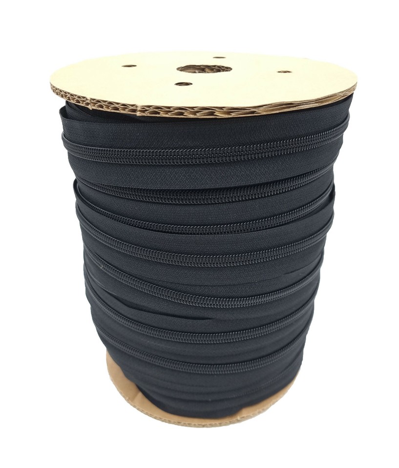 YKK Black No 8 CF Chain Coil Zipper P16 - Military zip Fastener ...