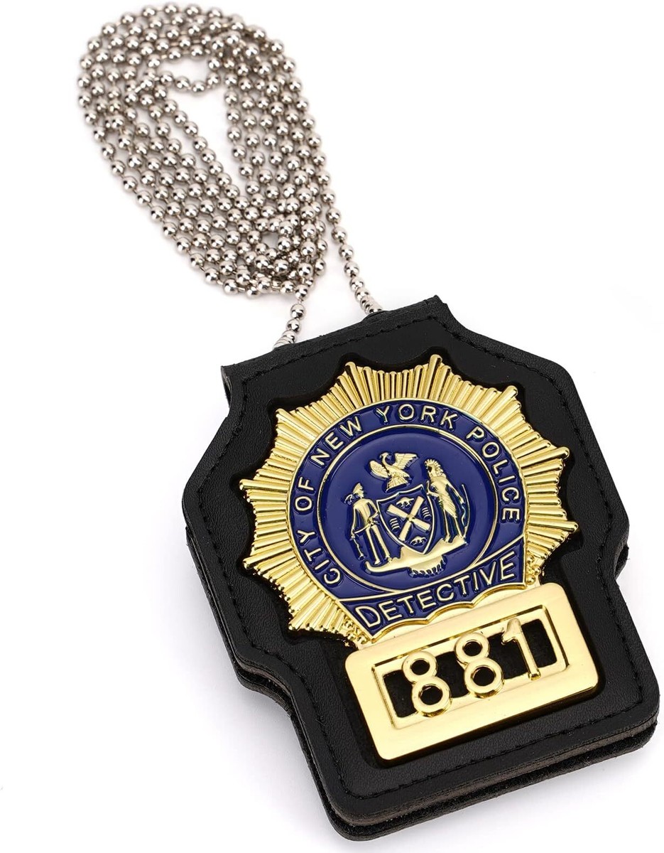 Nypd Detective Badge Holder New York City Police Officer Badge Cut Out