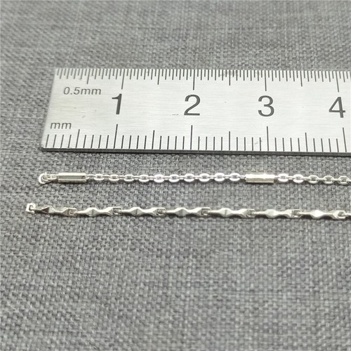925 Sterling Silver Unfinished Ingot Bar Cable Chain for Necklace ...