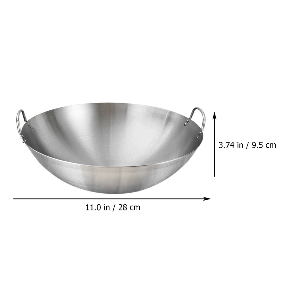 paellera stainless steel wok pan Wok Pan Non- Stick Wok Round | eBay
