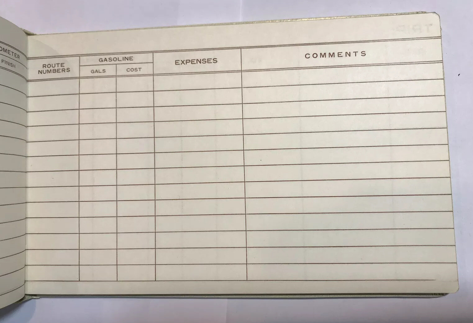 Original Vintage Car Motoring Log Book Leather Cover Travel Trip ...