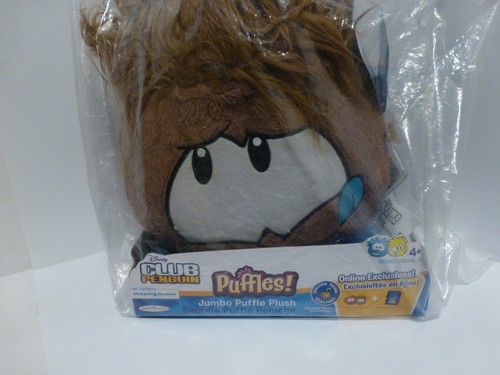 Disney Parks Club Penguin BROWN 8IN Puffle Plush Black With Coin! | eBay