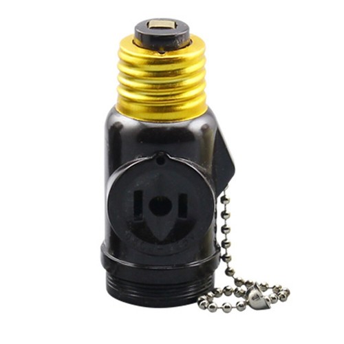 User friendly Black E26 LED Light Bulb Socket Plug Adapter with Switch ...
