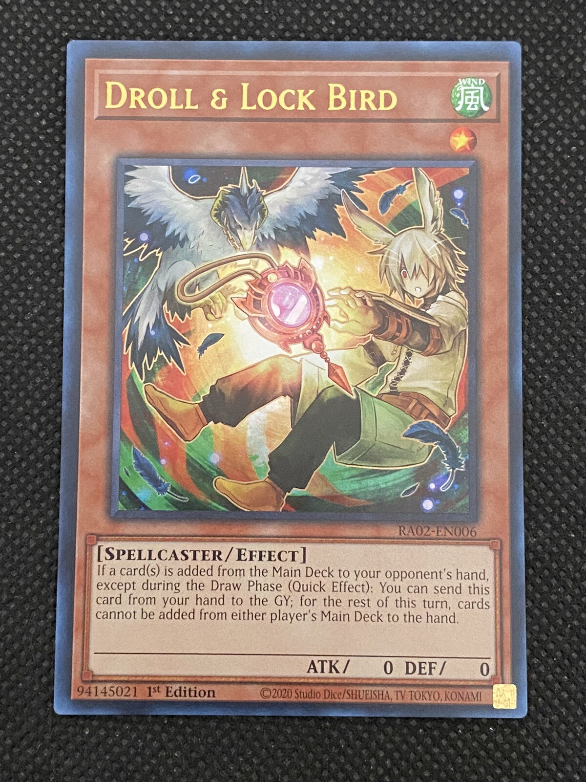 YuGiOh! - Droll & Lock Bird RA02-EN006 Alt Art Ultra Rare 1st Edition ...