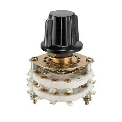 4P4T 4 Pole 4 Position 2 Deck Band Channel Rotary Switch Selector with ...