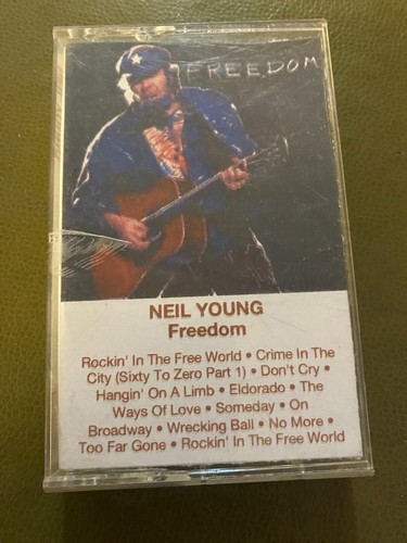 Neil Young *Freedom *cassette tape *VG+ *FAN MADE insert included *FOLK ...