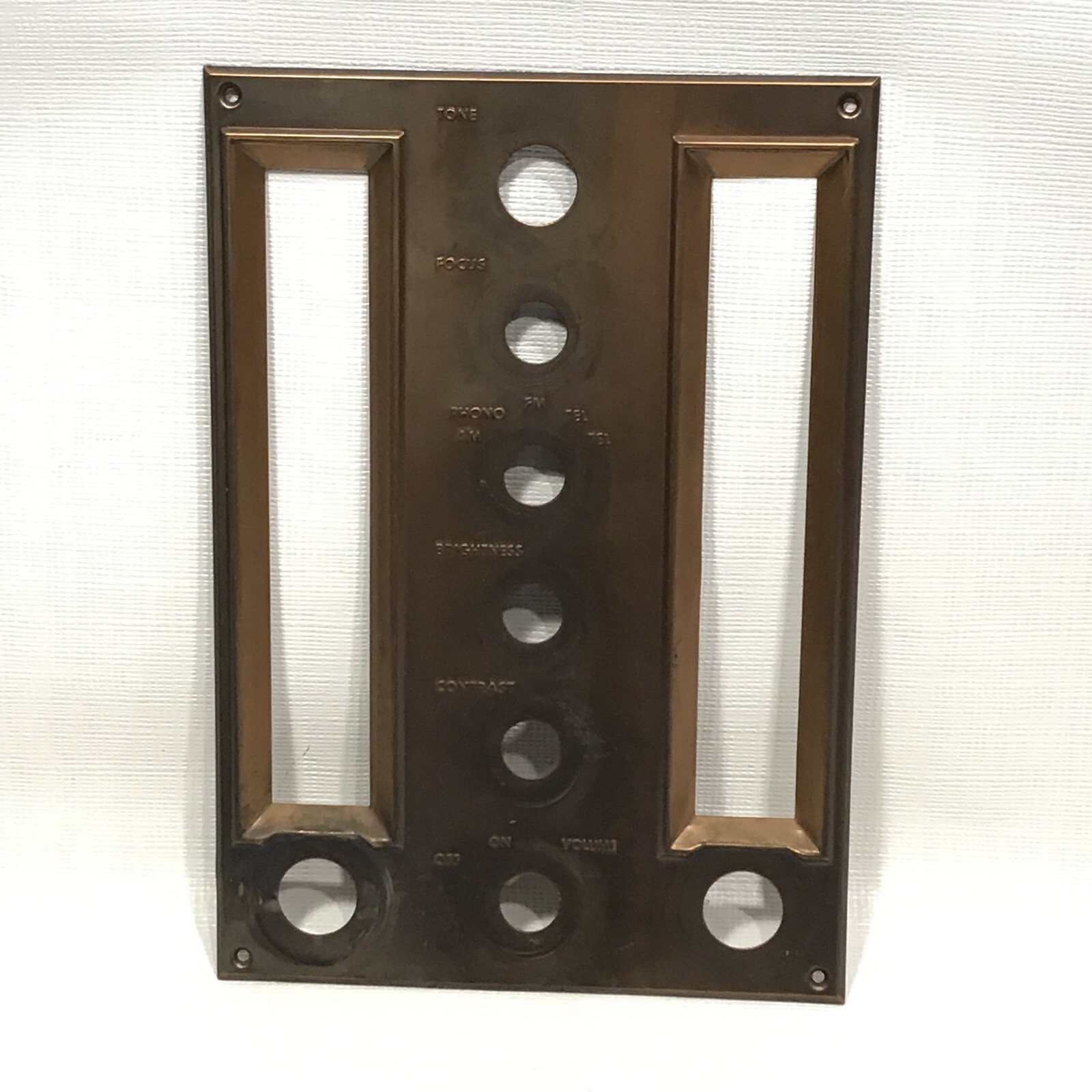 Vintage 1940 Radio Dial Faceplate bronze/copper Great Wall Display ...