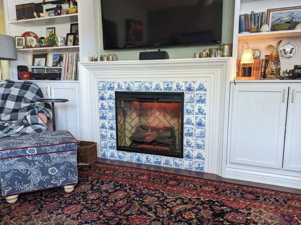 Ships and Windmills Blue Delft Designs set of 6 Ceramic Tiles Kiln ...