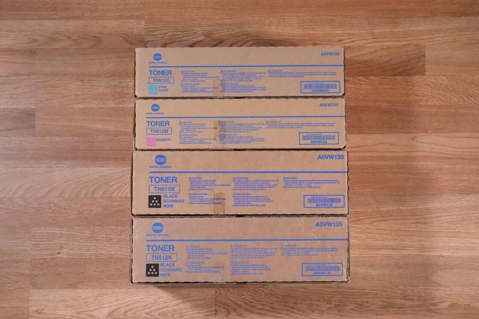 Genuine Konica TN612 Toners (C,M,K,K) for Bizhub Pro C5501/C6501/C6501P ...