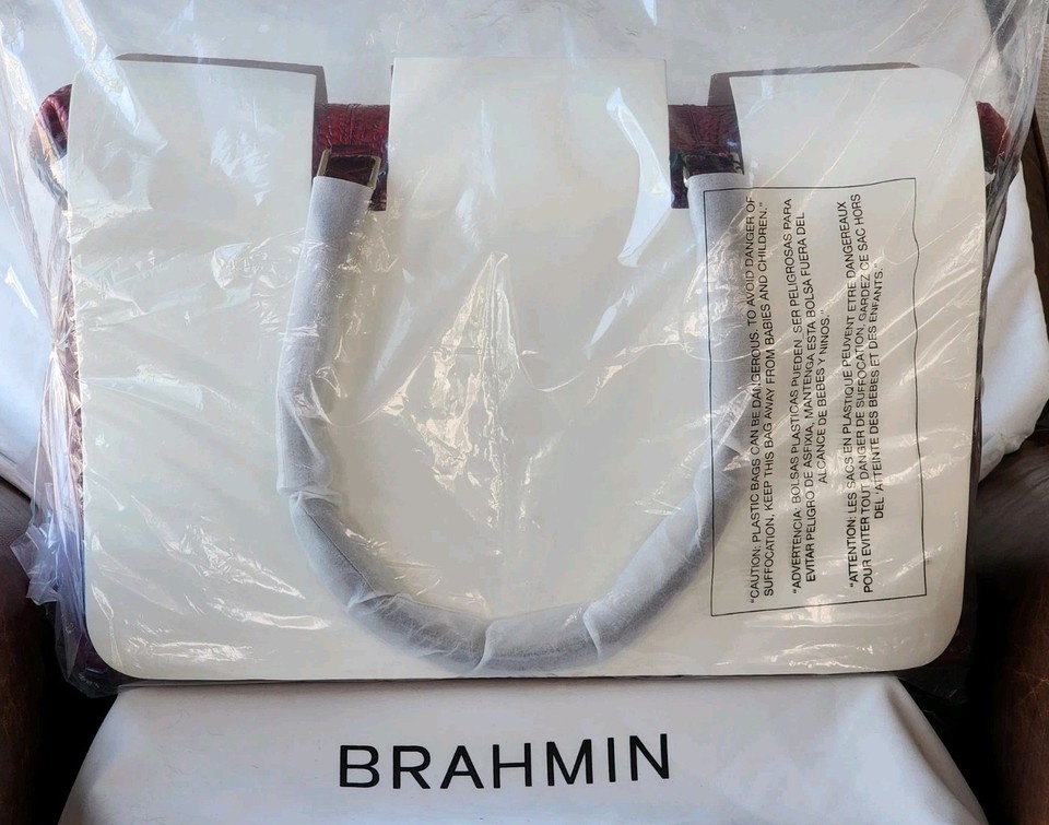 NWT Brahmin Extra Large Duxbury Weekender in Sold Out Ruby Ombre ️ | eBay