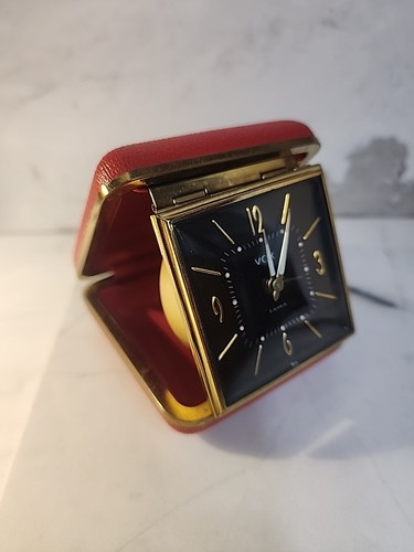 Vintage 1950s VOX German Travel/Folding Case Alarm Clock, 2 Jewels ...