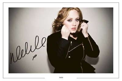 ADELE SIGNED PHOTO PRINT AUTOGRAPH 21 | eBay UK
