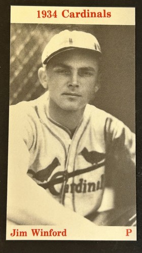 1974 TCMA Gashouse Gang Jim Winford (1934) Cardinals | eBay