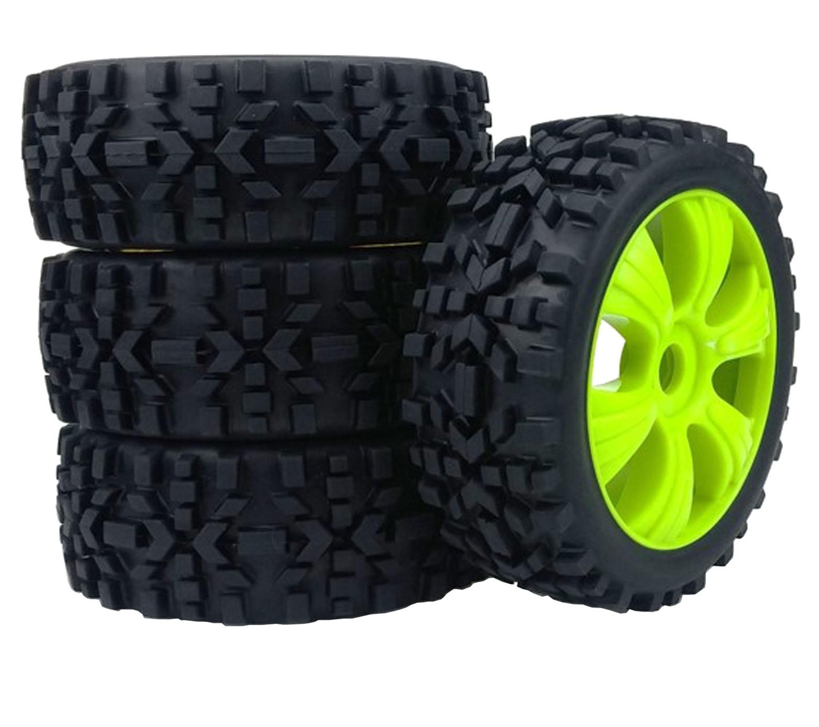 Sand Digging Tires Hex 17mm Wheels OD-118 for 1/8 Off-Road RC Buggy ...