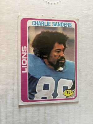 1978 Charlie Sanders Detroit Lions Topps Football Card #344 | eBay