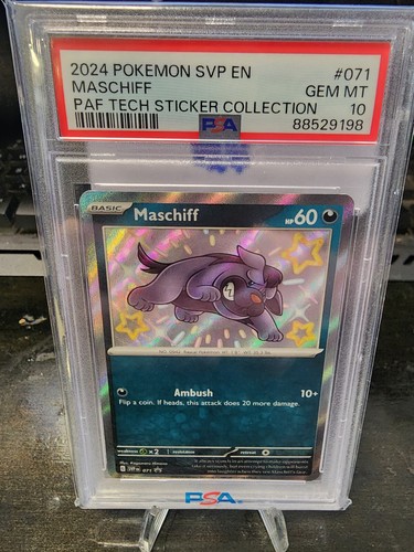2024 Pokemon Paldean Fates MASCHIFF #071 Black Star Promo Holo PSA 10 ...