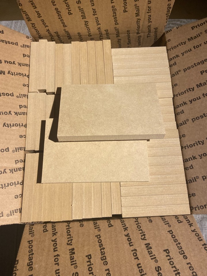 Unfinished 1/2" MDF Blocks for Crafts - 3-1/2" x 5-1/2" for DIY (52 ...
