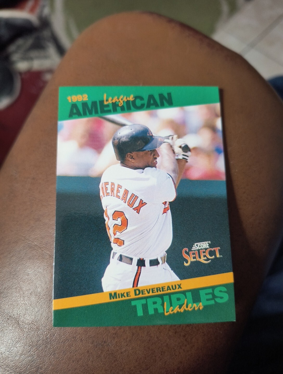 MIKE DEVEREAUX 1993 SCORE SELECT A.L. TRIPLES LEADERS #20 OF 90 FREE ...