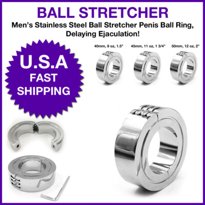 Stainless Steel Ball Stretcher Penis Ball Ring Male Delaying ...