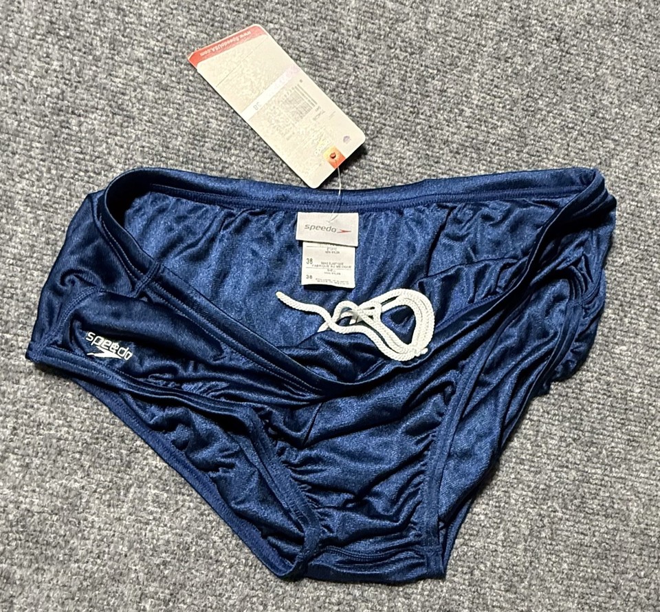 Vintage Speedo Racing Briefs Size 38 Navy Lightweight Swimwear Bottom ...