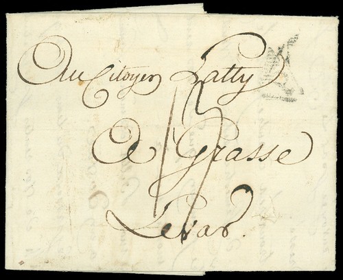 1797 Stampless FLS, PARIS, FRANCE to LEVAL, With Letter, (4 ventrose an ...