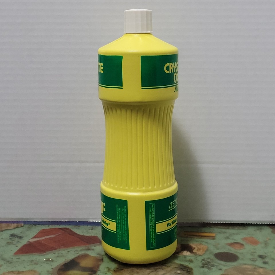 Full Vtg Crystal White Octagon Dish Soap Lemon Scent Liquid Detergent ...