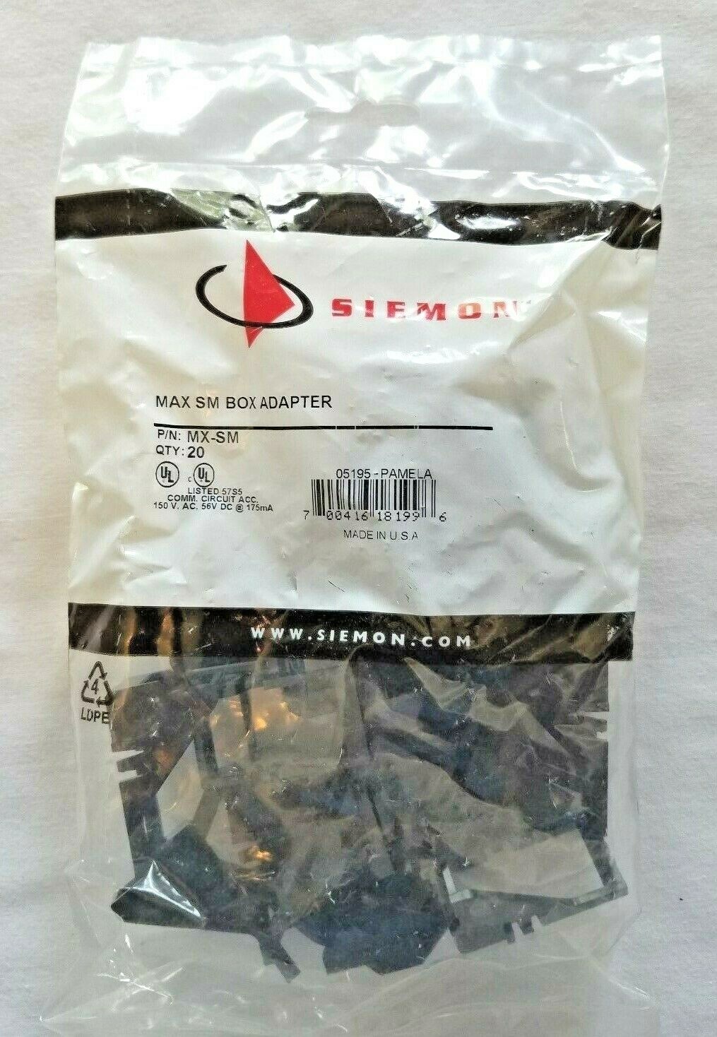 MX-SM Siemon Multimedia Bezels for use with MX-SM Surface Mount Box for ...