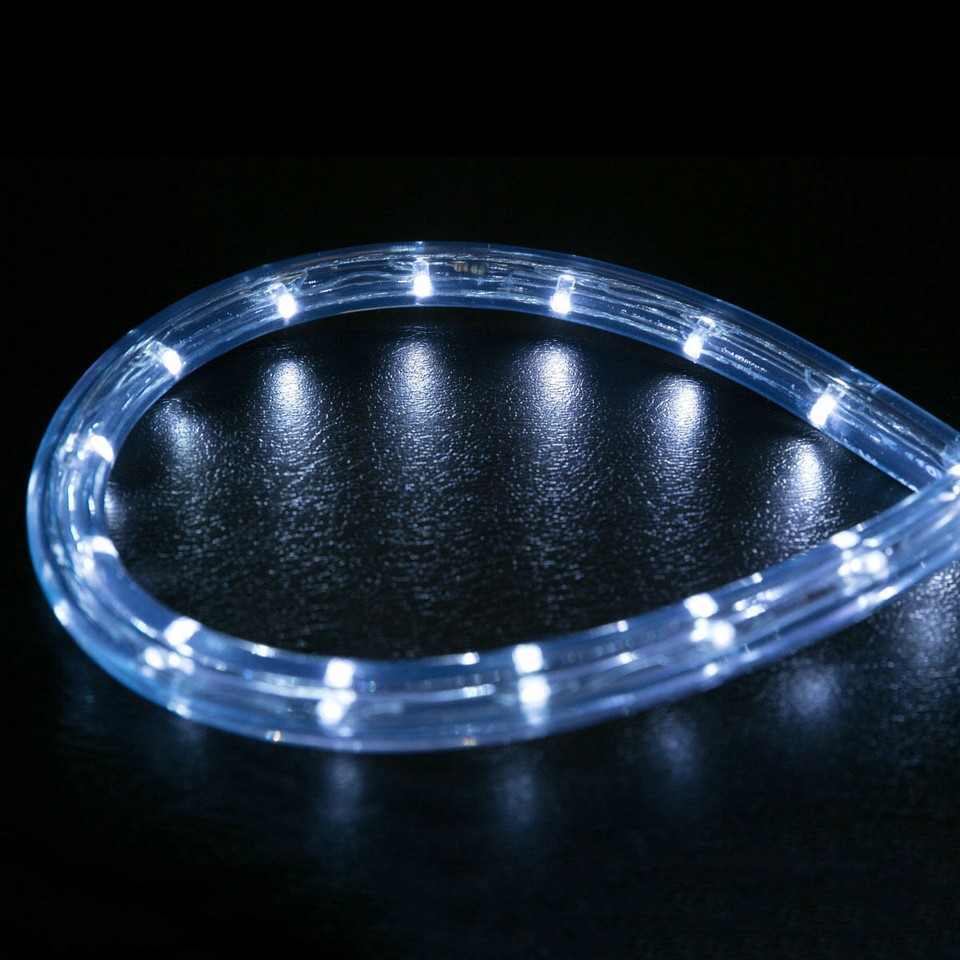 Cool White Thick LED Rope Light Accent Indoor Outdoor 10/20/25/50/100 ...