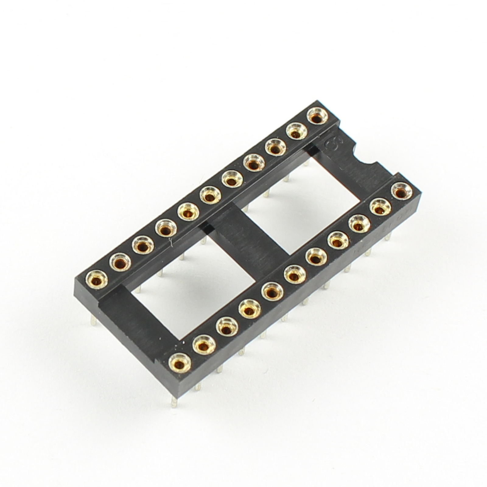 10Pcs 2.54mm Pitch 22 Pin DIP Round Pin Solder Type IC Socket Adaptor ...