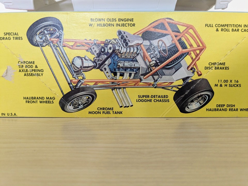 ULTRA RARE! ORIGINAL VINTAGE JOHAN OLDS 442 FUNNY CAR KIT *COMPLETE ...