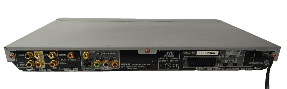 DVD Player Vcd CD JVC XV-NA77 Scart Rca Video Out Optical Component ...
