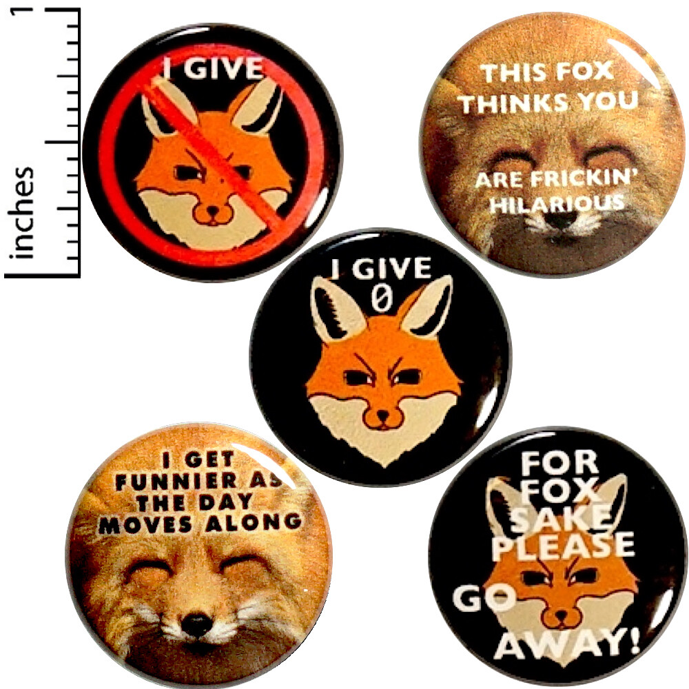 Funny Fox Fridge Magnets Set 5 Pack Funny Sarcastic Teen Pun Gift 1 ...