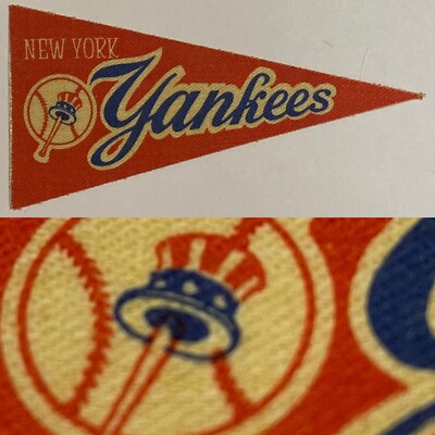 1960s New York Yankees Mini Pennant Paper Decal 1.75x3.5 | eBay