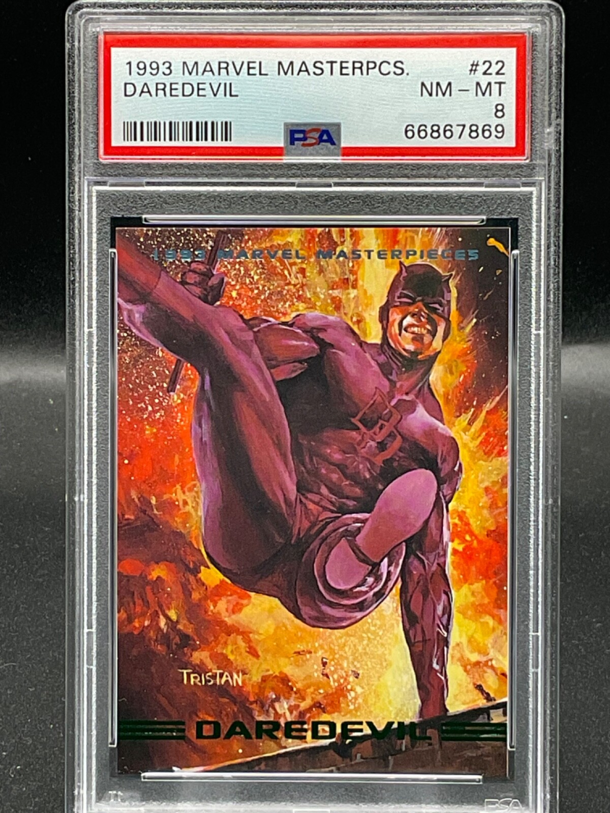 1993 Skybox Marvel Masterpieces Card #22 Daredevil PSA 8 | eBay