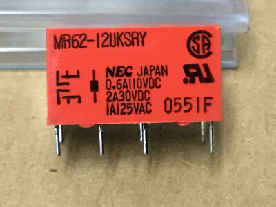 (1 PC) NEC MR62-12UKSRY SIGNAL RELAY 12VDC 2A DPDT THROUGH HOLE | eBay