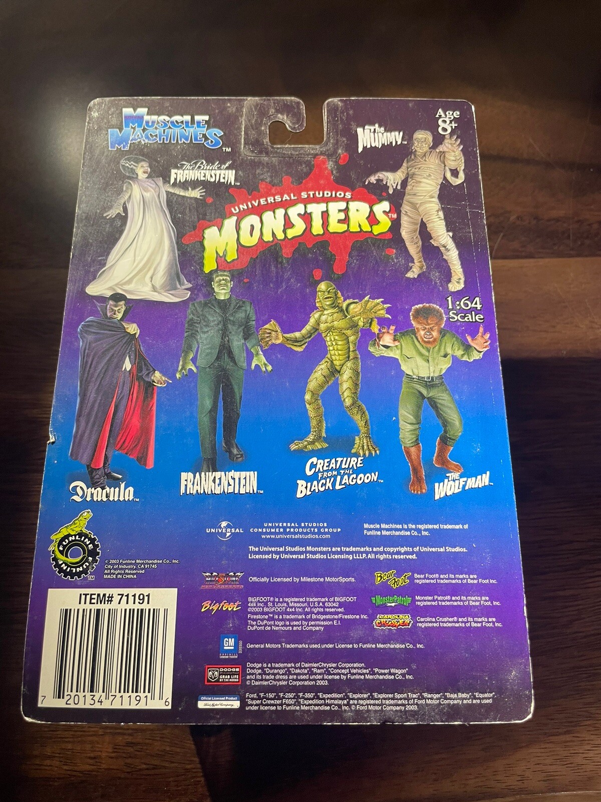 2003 MUSCLE MACHINES Monster Patrol Bride of Frankenstein Dodge. M064 ...
