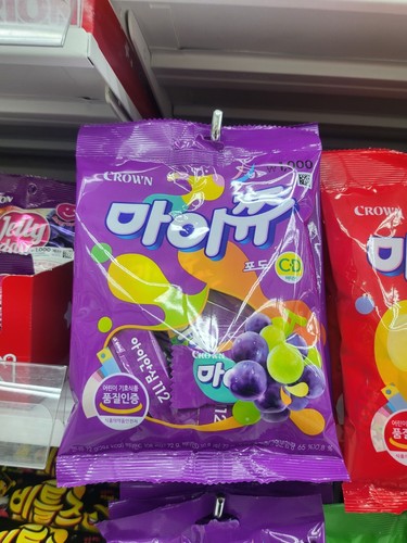 CROWN MYCHEW 72g (Grape Flavor) Korean Chewing Candy Soft Sweets Gummy ...