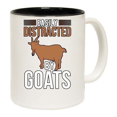 Goats Easily Distracted By Goats - Work Home Funny Mugs Novelty Coffee ...