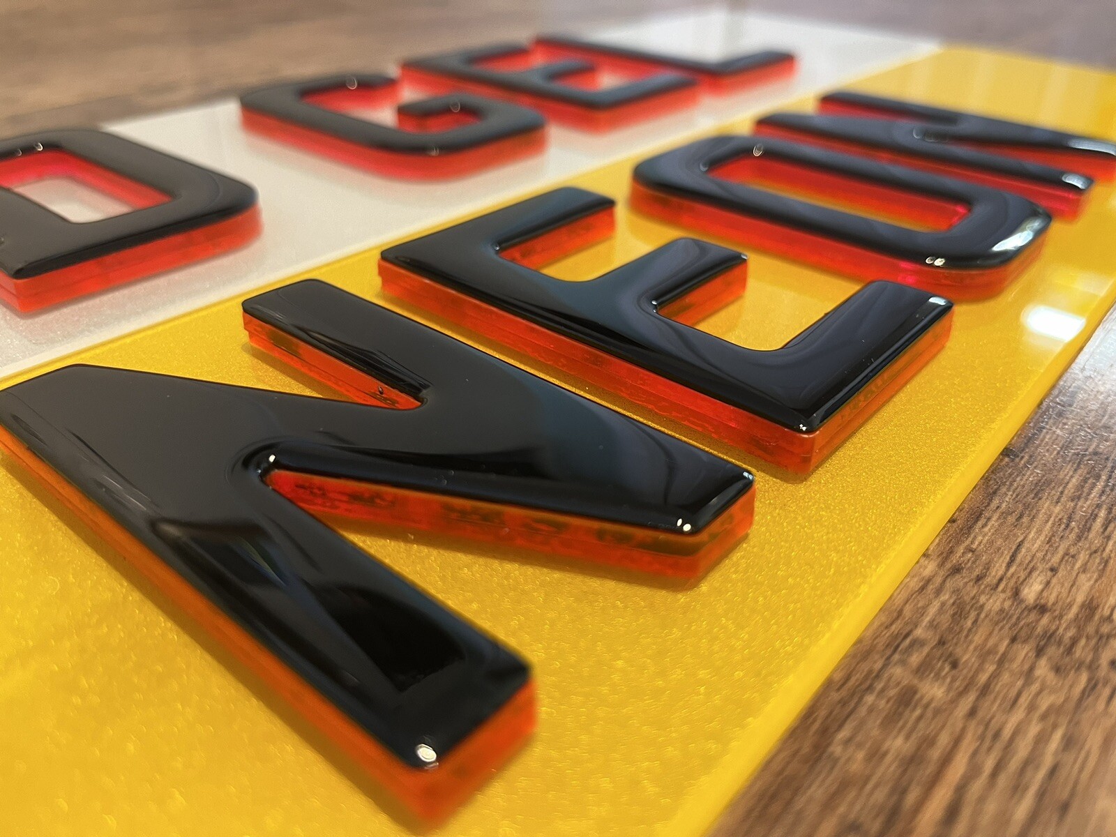 4D NEON GEL EXTRA DEEP -PAIR OF NUMBER PLATES —- PAIR — SHOW STYLE ONLY ...