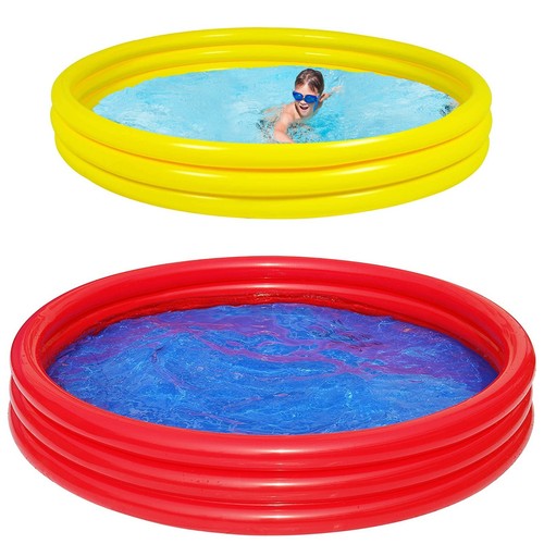 4FT ROUND PADDLING POOL FAMILY SUMMER INFLATABLE OUTDOOR KIDS | eBay UK