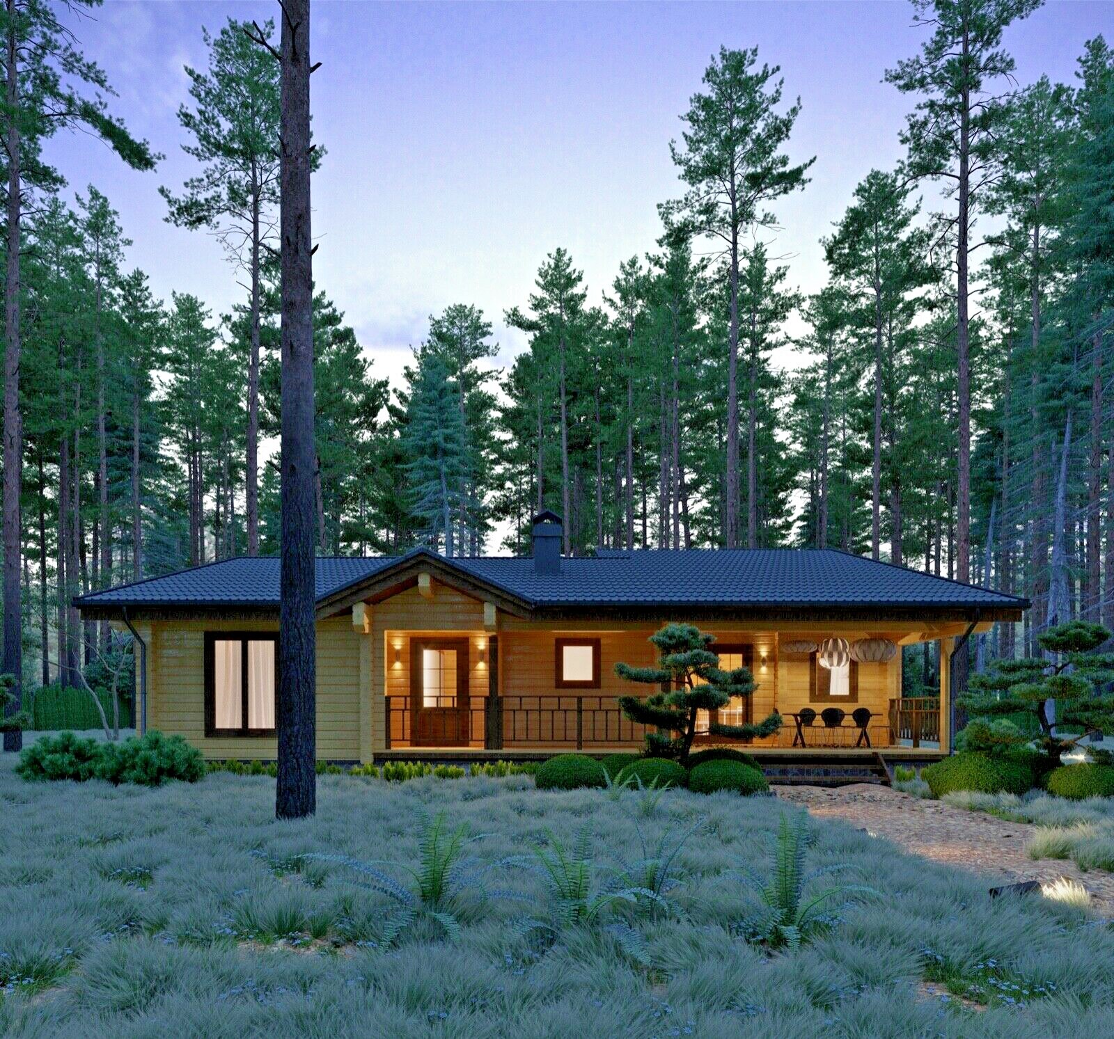 1730 sq.ft LOG HOUSE KIT LH-161 ECO FRIENDLY WOOD PREFAB DIY BUILDING ...