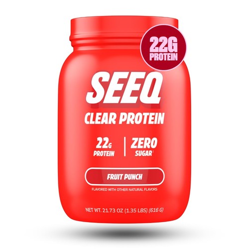 SEEQ Clear Whey Isolate Protein Powder, Fruit Punch, 22 Servings (Pack ...