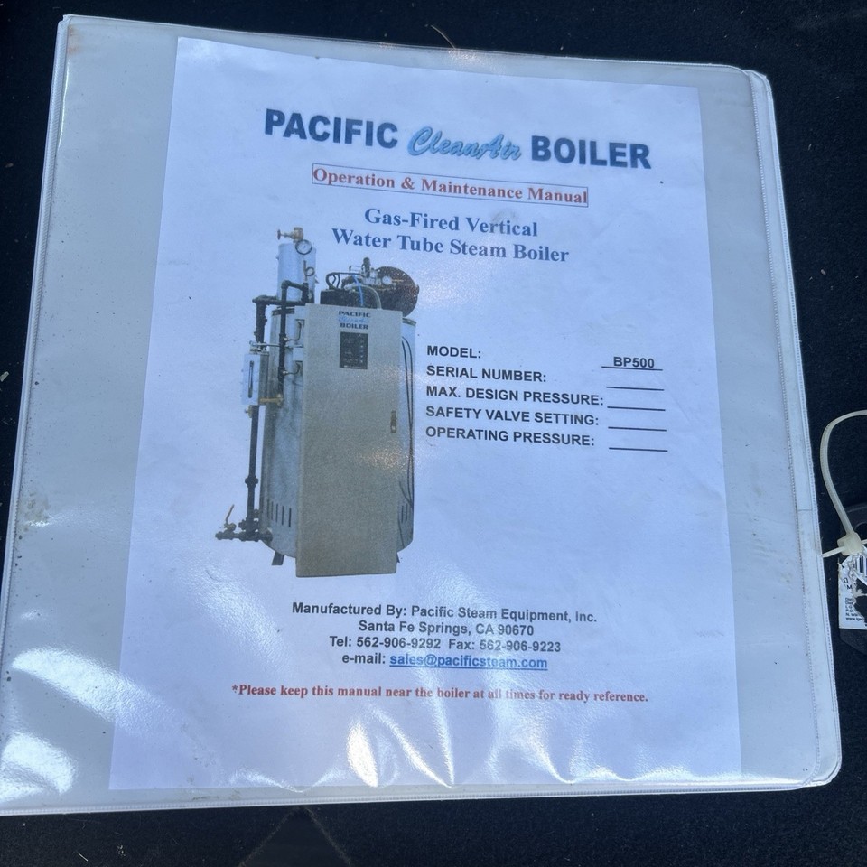 Pacific Steam Boiler Model BP-300 year 2019 15 HP used | eBay