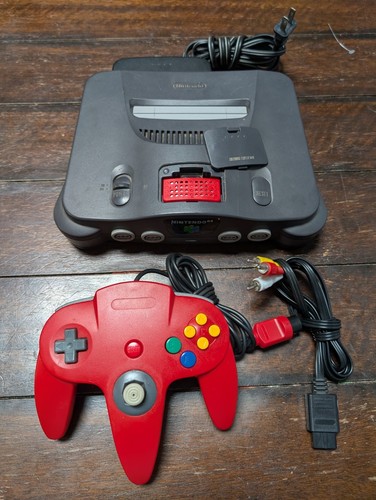 Nintendo 64 N64 Console Bundle w Expansion Pak & Red Controller Tested ...