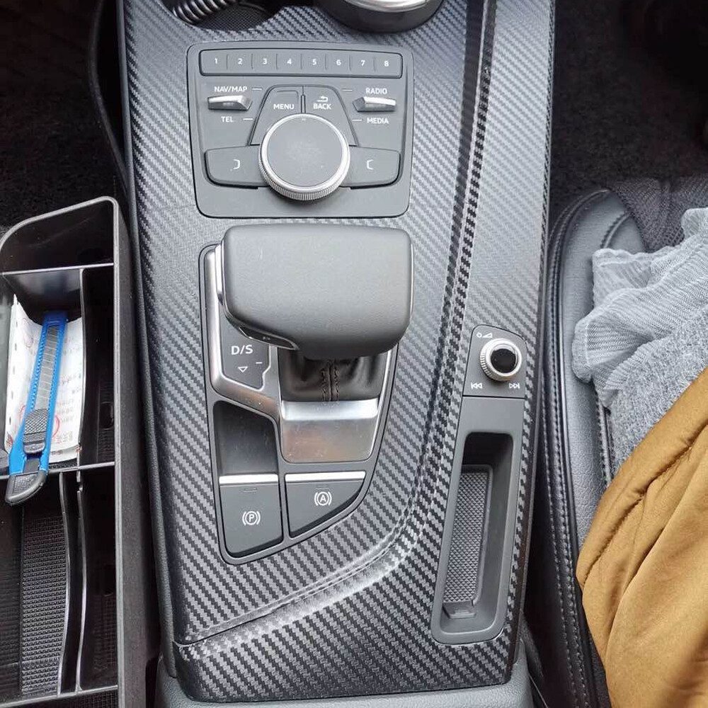 For Audi A4 2017-2019 3D Carbon Fiber Pattern Interior DIY Trim Decals ...